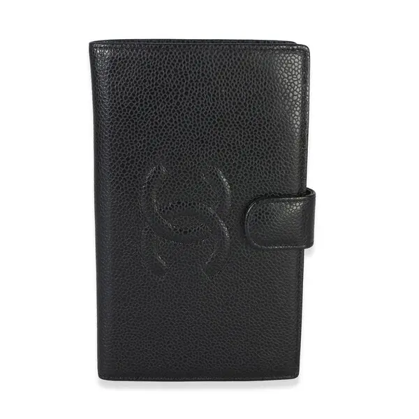 Chanel Vintage Caviar Timeless Cc French Wallet