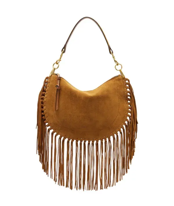 Isabel Marant Étoile Oskan Small Fringed Shoulder Bag - Brown