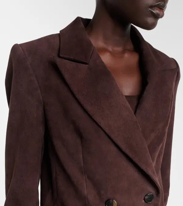 Stouls Double-breasted Suede Blazer