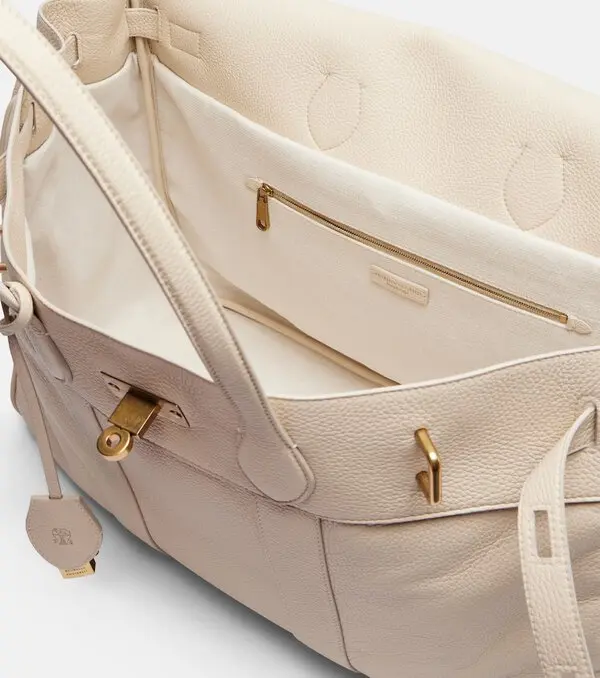 Brunello Cucinelli Large Leather Tote Bag - White
