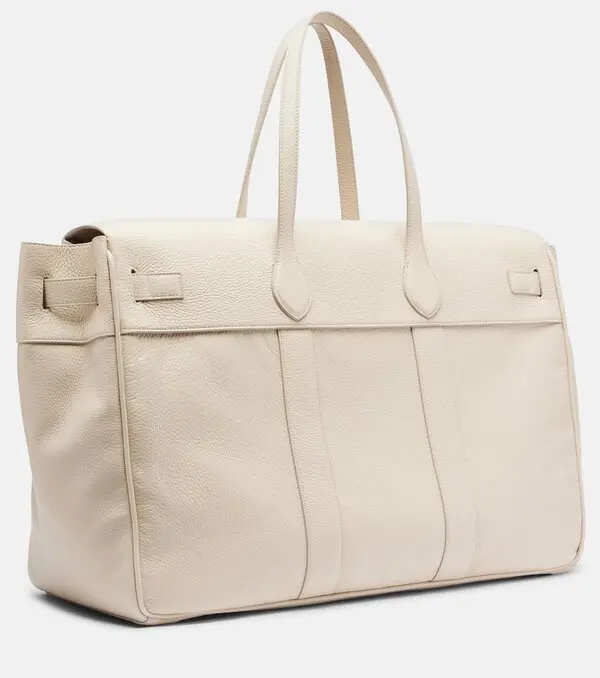 Brunello Cucinelli Large Leather Tote Bag - White
