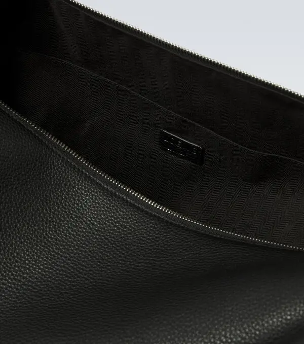 Loewe Loop Large Leather Shoulder Bag - Black