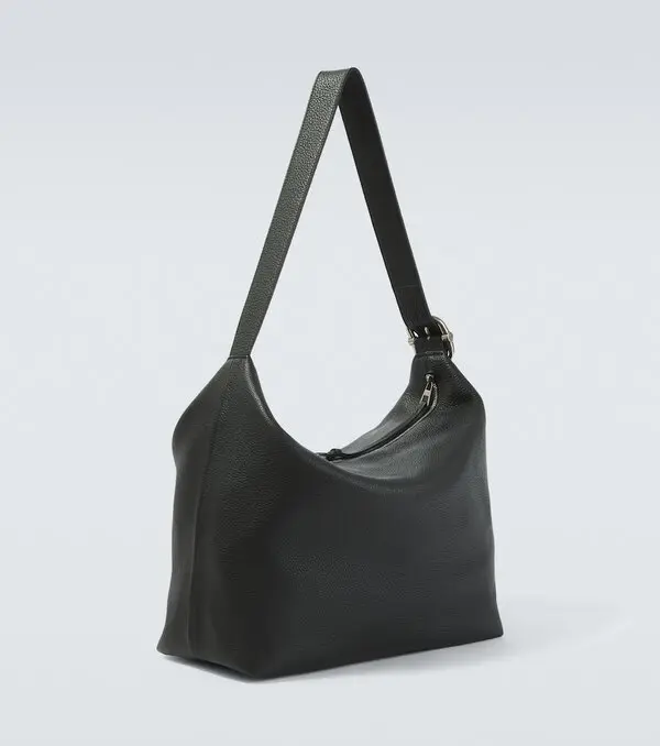 Loewe Loop Large Leather Shoulder Bag - Black
