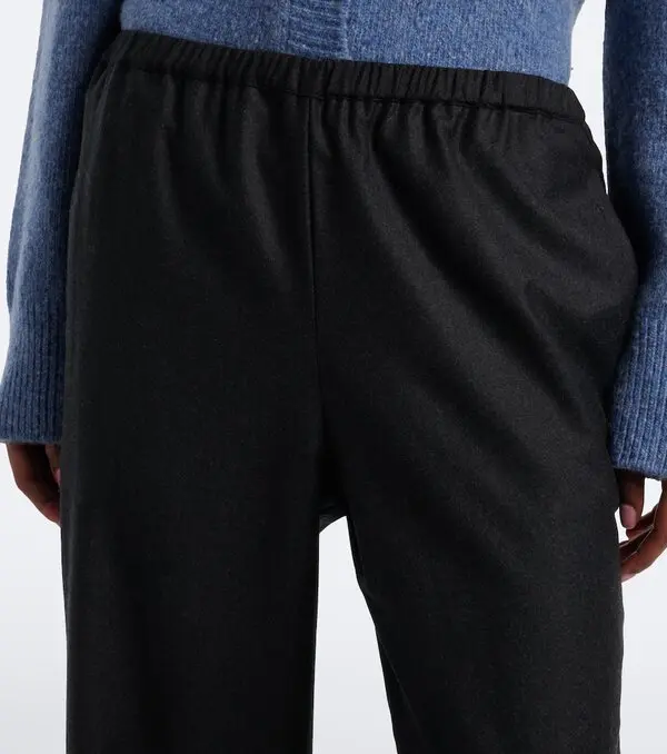 RÓHE Virgin Wool Wide-leg Pants - Black