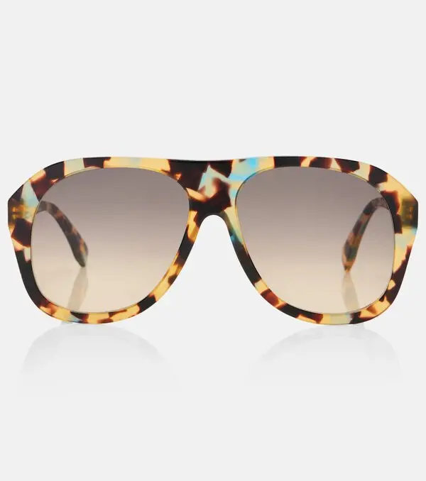 Fendi Baguette Aviator Sunglasses - Brown