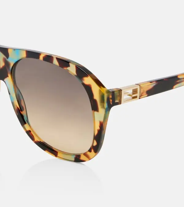 Fendi Baguette Aviator Sunglasses - Brown