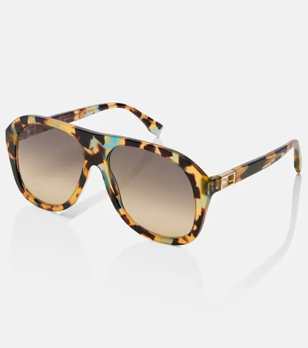 Fendi Baguette Aviator Sunglasses - Brown