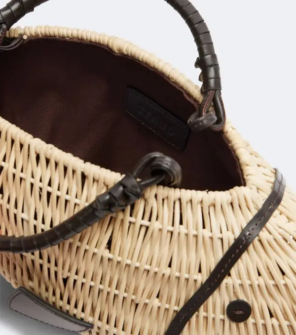 Staud Wicker Top-handle Bag - Beige