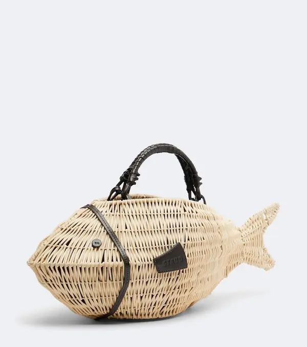 Staud Wicker Top-handle Bag - Beige