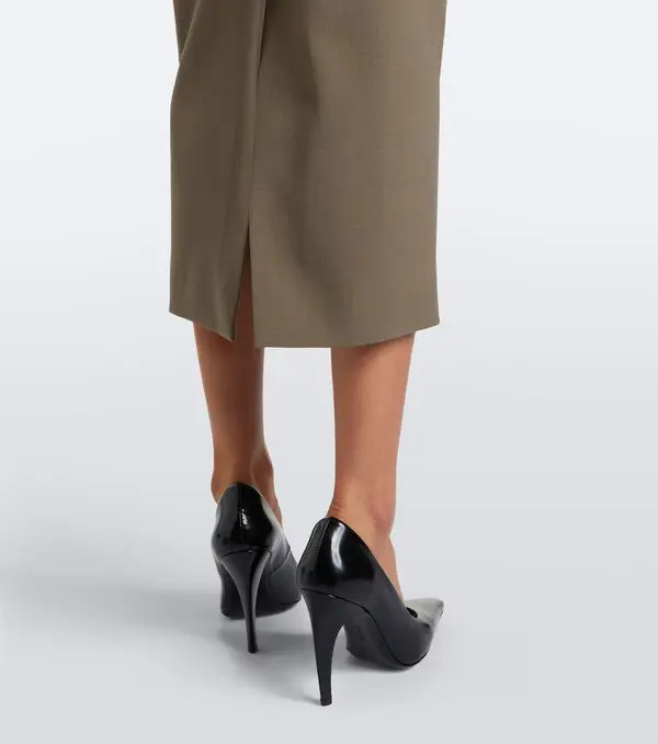 MUGLER Wool-blend Pencil Skirt