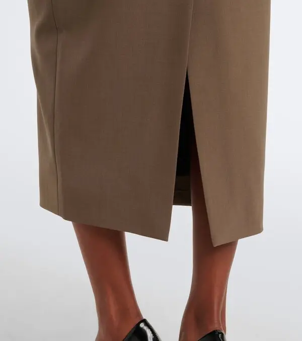 MUGLER Wool-blend Pencil Skirt