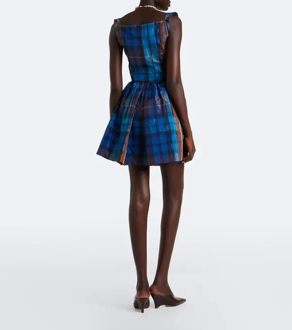 VIVIENNE WESTWOOD Checked Twill Mini Dress - Blue