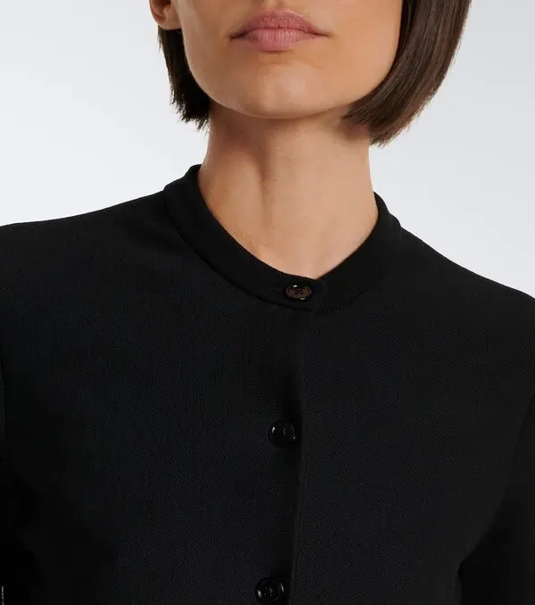 Alexander McQueen Lace-trimmed Peplum Cardigan