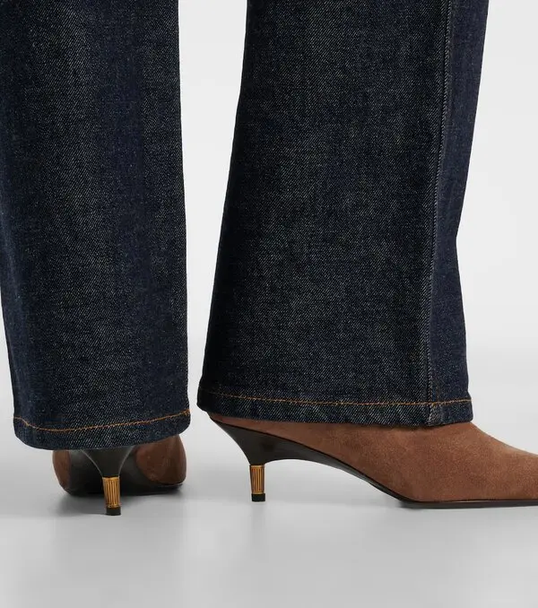 Khaite Bella Suede Ankle Boots