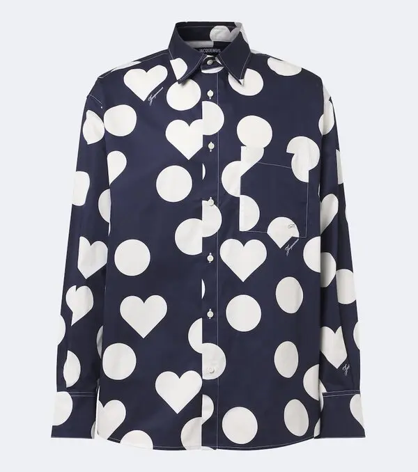 Jacquemus Camargue Polka-dot Cotton Poplin Shirt