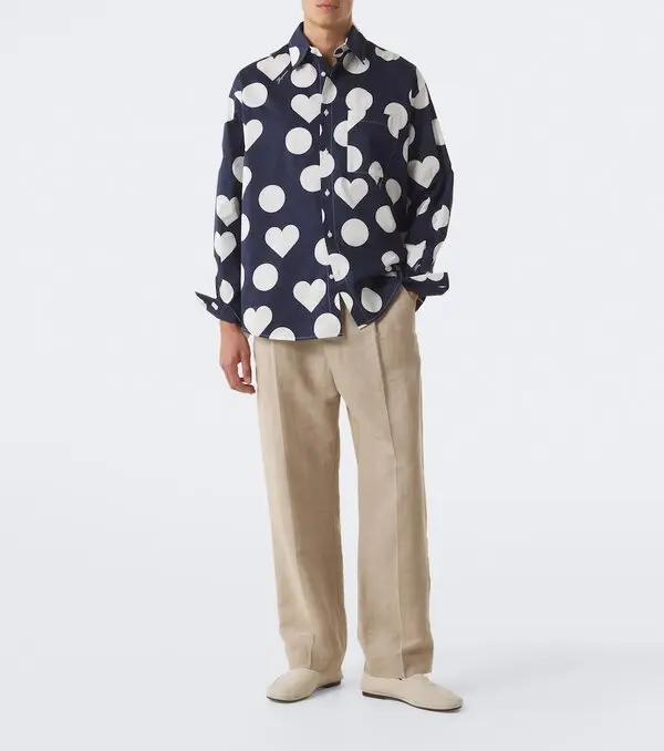 Jacquemus Camargue Polka-dot Cotton Poplin Shirt