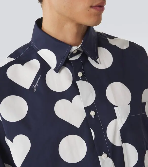Jacquemus Camargue Polka-dot Cotton Poplin Shirt