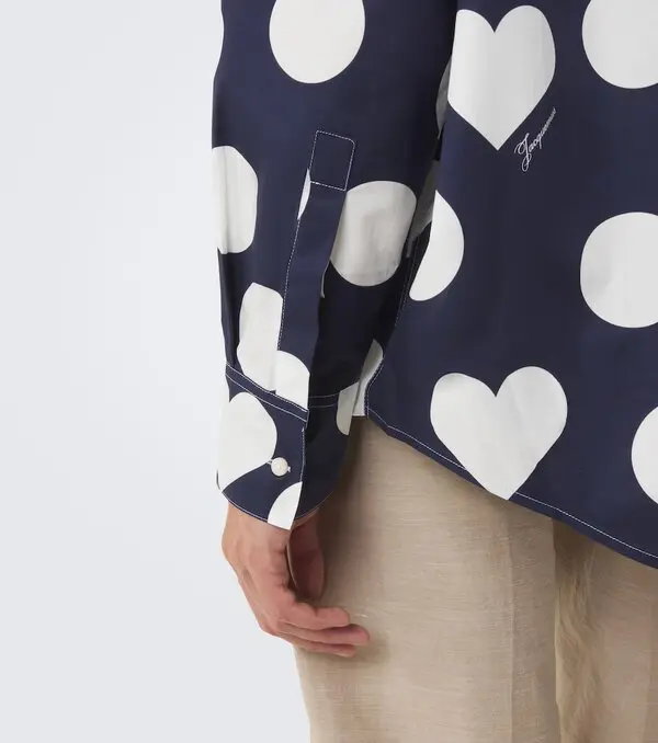Jacquemus Camargue Polka-dot Cotton Poplin Shirt