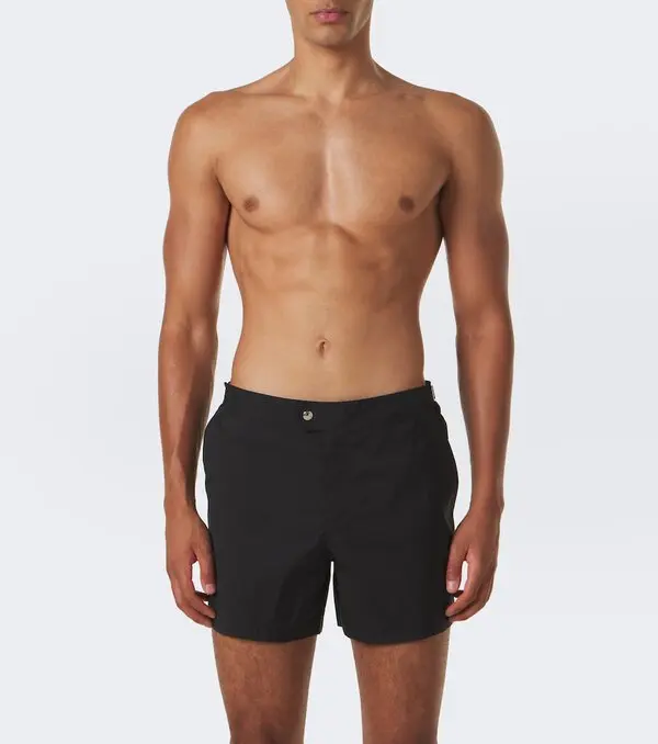 TOM FORD Technical Poplin Swim Trunks - Black