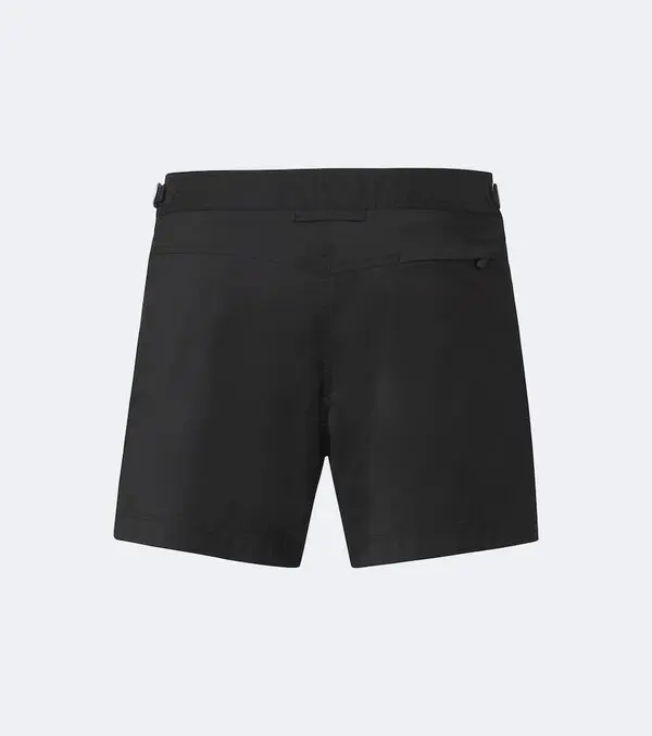 TOM FORD Technical Poplin Swim Trunks - Black