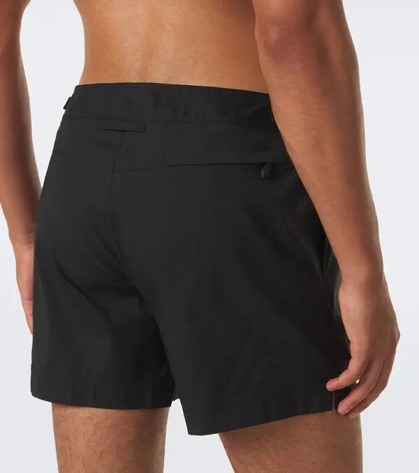 TOM FORD Technical Poplin Swim Trunks - Black
