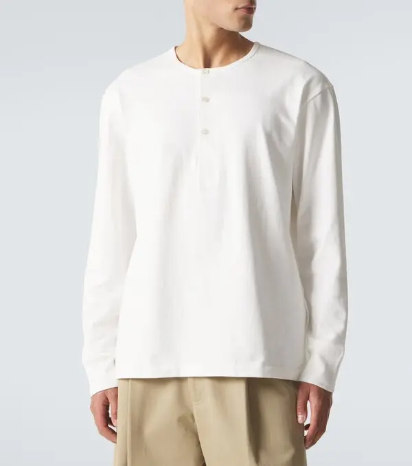 Studio Nicholson Kuyto Cotton Jersey Henley Shirt