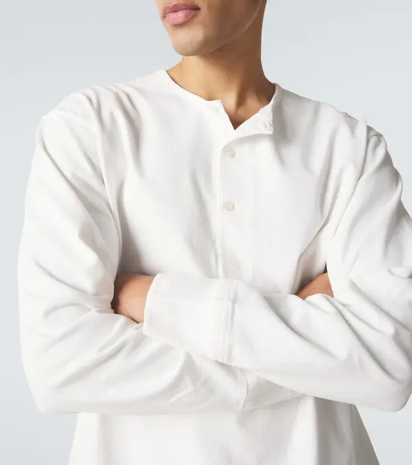 Studio Nicholson Kuyto Cotton Jersey Henley Shirt