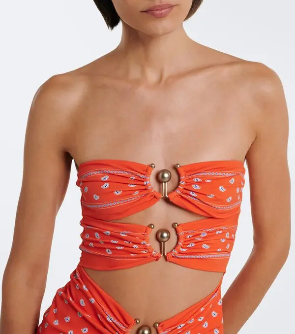 Christopher Esber Orbit Bandana Cutout Mini Dress
