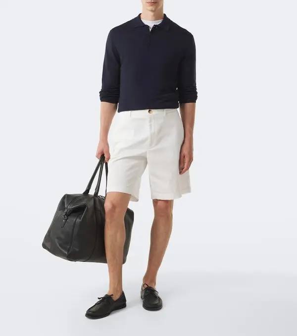 Canali Wool Polo Shirt - Blue