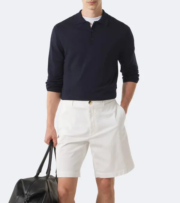 Canali Wool Polo Shirt - Blue