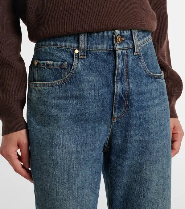 Brunello Cucinelli Cropped Straight Jeans