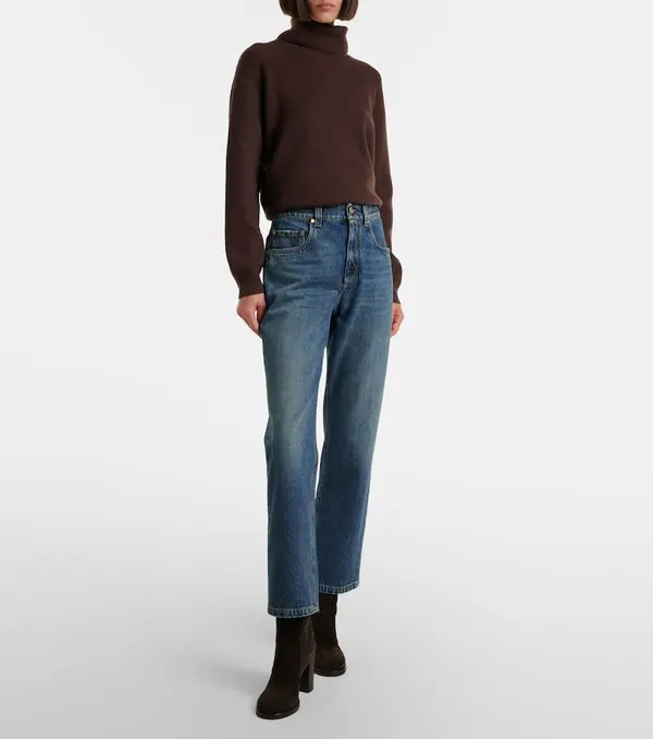 Brunello Cucinelli Cropped Straight Jeans