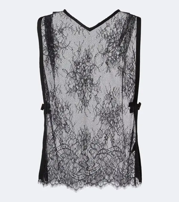 SIR. Ingrid Sheer Lace Top - Black