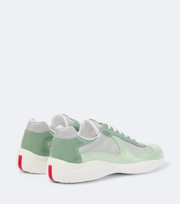 Prada America's Cup Leather-trimmed Sneakers