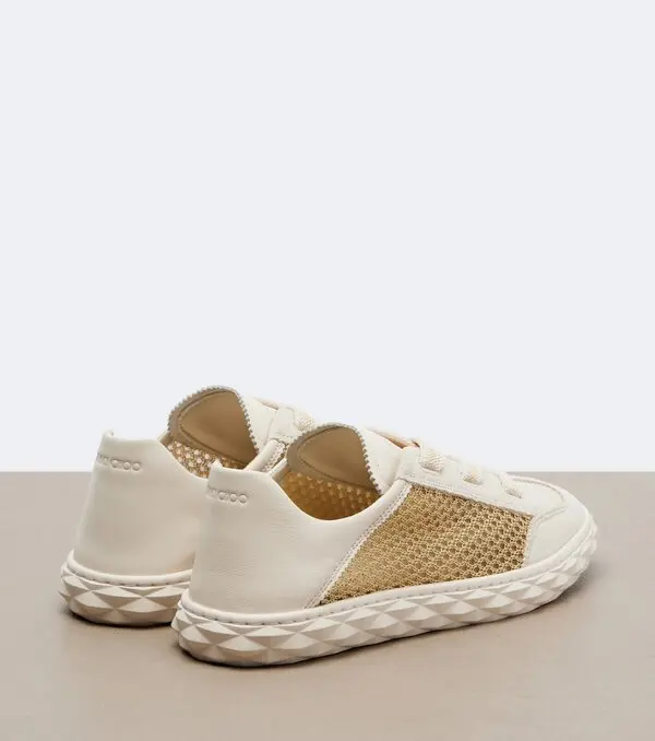 JIMMY CHOO Diamond Light Flex Suede Sneakers