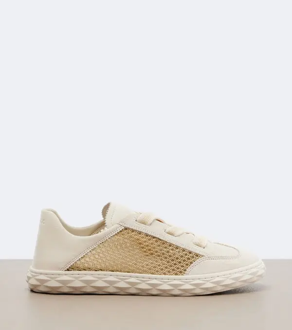 JIMMY CHOO Diamond Light Flex Suede Sneakers