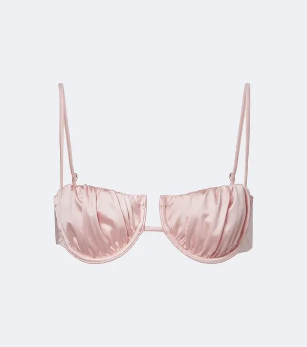 MONTCE Petal Ruched Bikini Top - Pink