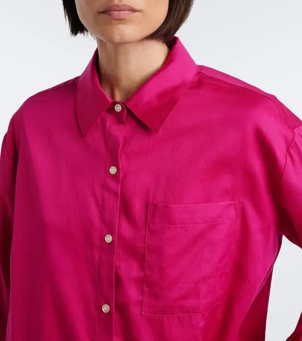 LESET Yoko Cotton Poplin Shirt - Pink