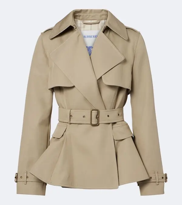 Burberry Belted Cotton Jacket - Beige