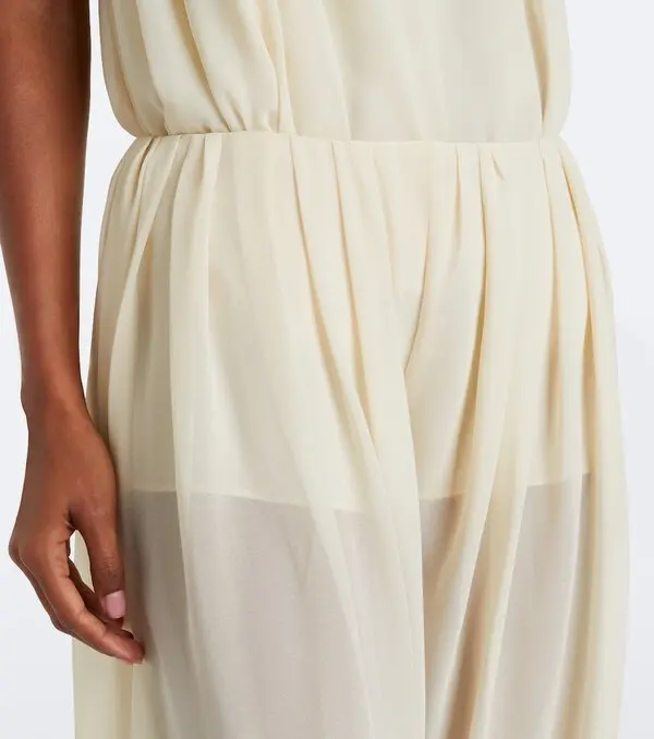 DE LA VALI Ines Chiffon Balloon Pants - Beige
