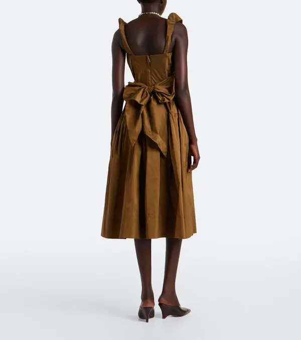 VIVIENNE WESTWOOD Sunday Cotton-blend Twill Midi Dress - Brown