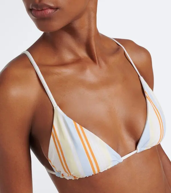 SIR. Pernille Striped Triangle Bikini Top