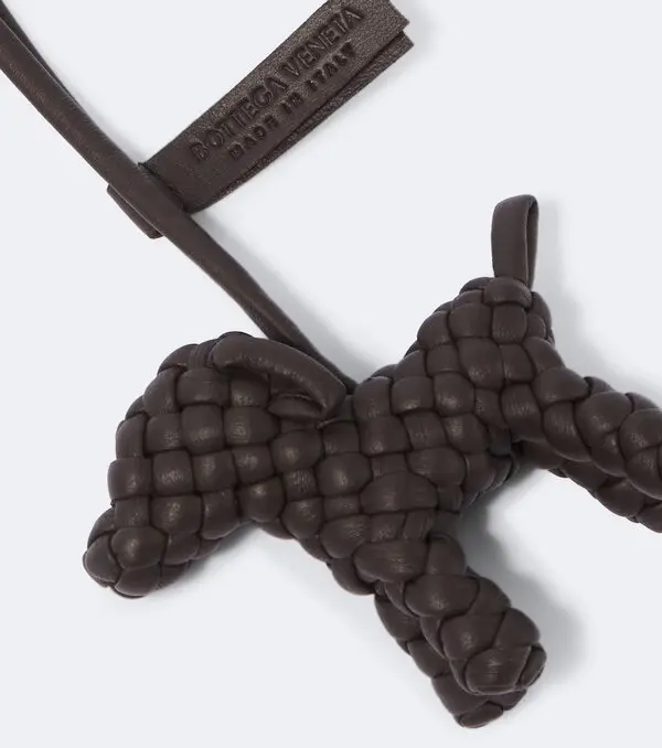 Bottega Veneta Intreccio Nappa Leather Dog Charm