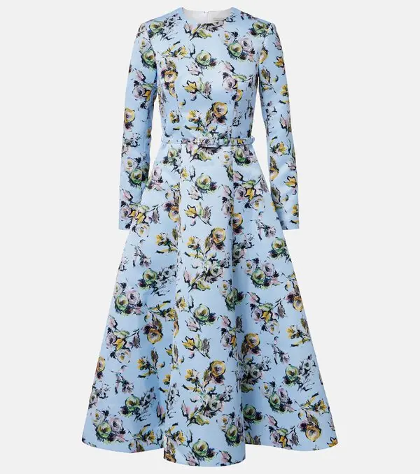 EMILIA WICKSTEAD Capucine Floral Midi Dress - Blue