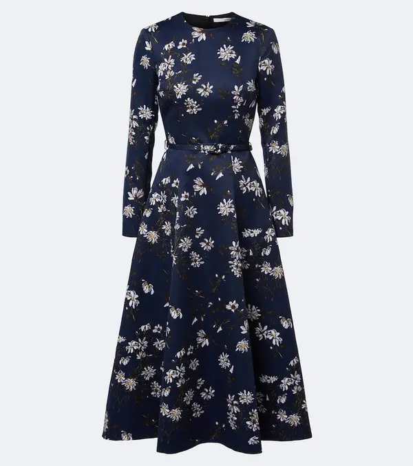EMILIA WICKSTEAD Capucine Floral Midi Dress - Blue