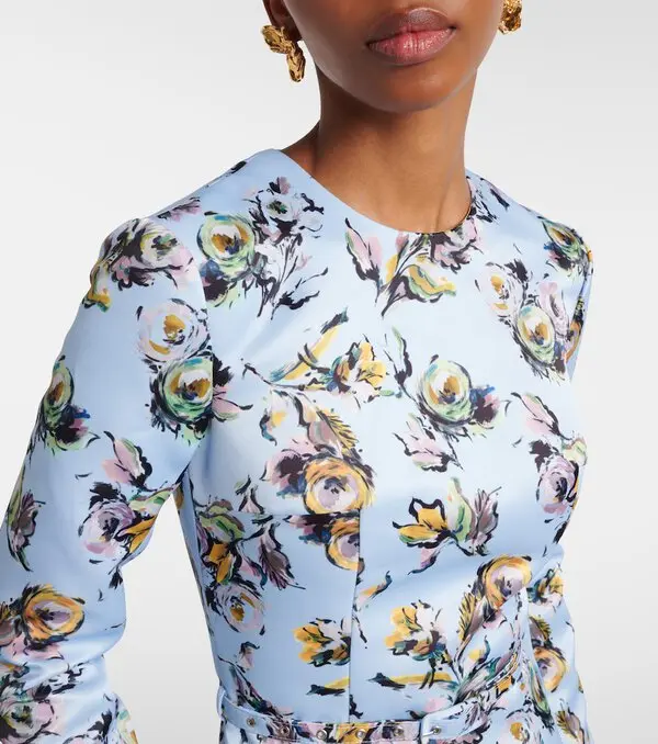 EMILIA WICKSTEAD Capucine Floral Midi Dress - Blue