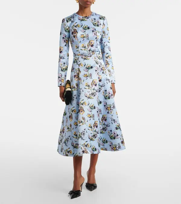 EMILIA WICKSTEAD Capucine Floral Midi Dress - Blue