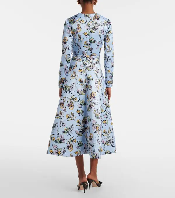 EMILIA WICKSTEAD Capucine Floral Midi Dress - Blue