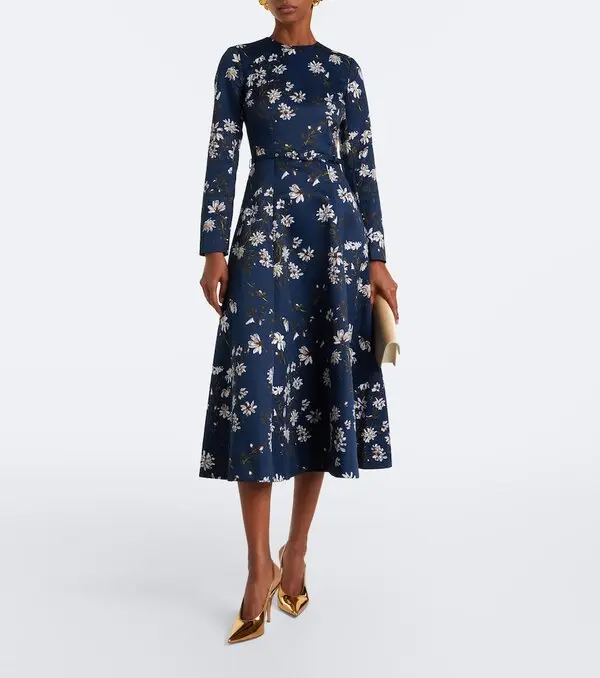 EMILIA WICKSTEAD Capucine Floral Midi Dress - Blue