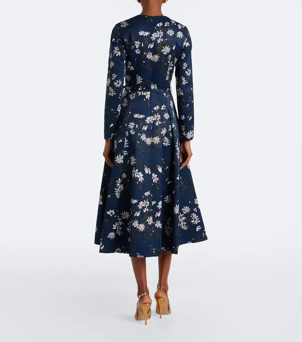EMILIA WICKSTEAD Capucine Floral Midi Dress - Blue